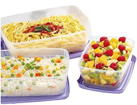سعر Microwave Boxes Meal Prep Containers, [3 Pack] Plastic Storage Food ...