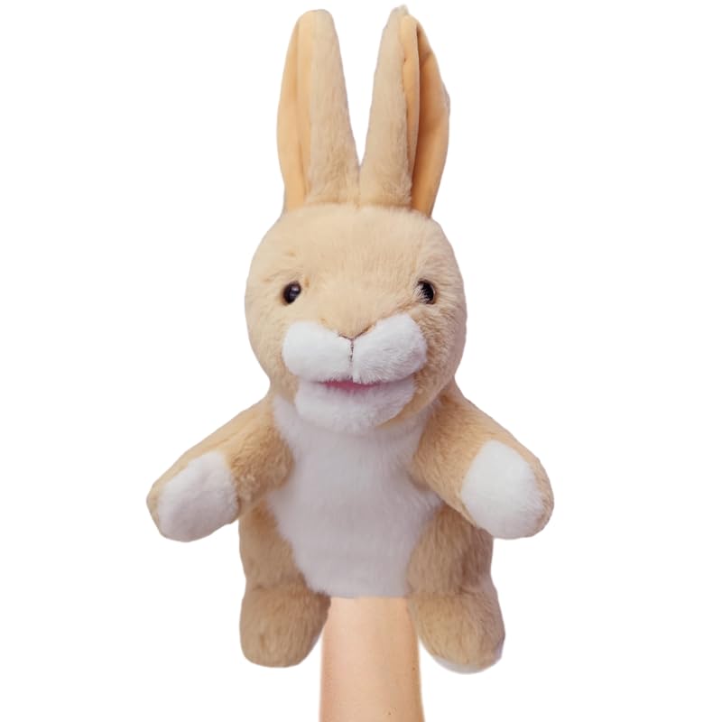 Okegztoa Bunny Hand Puppets Bunny Plush Puppets,9" Realistic Bunny ...