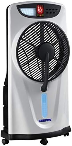 Geepas Rechargeable Air Cooler with LED Light and Remote (Model GAC9437 ...