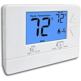 NonProgrammable Thermostat for House, Digital Energy-Saving Thermostat,Single-Stage Systems, 1 ...