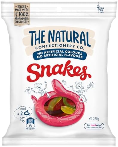 Cadbury TNCC The Natural Confectionary Co. Snakes Jelly Candy, 260 gm ...