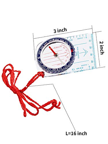 Gejoy Boy Scout Compass Orienteering Compass Adjustable Declination Map ...