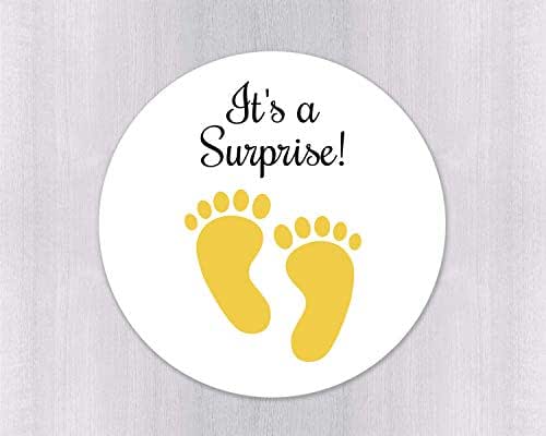 Amazon.com: 120-1" It's A Surprise Stickers, Surprise Baby Shower ...