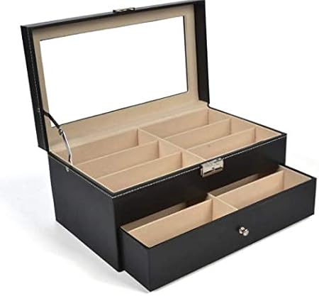 Double-layer spectacles box wooden glasses storage box High - grade ...