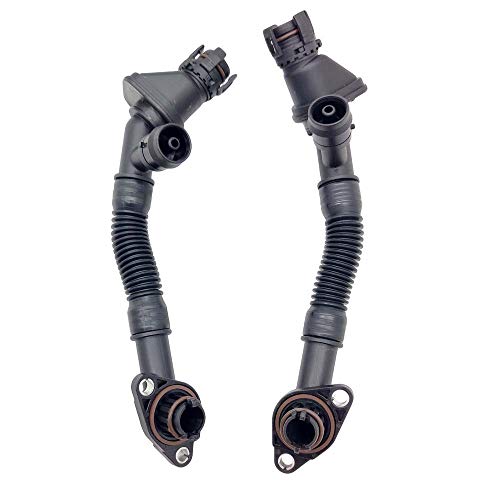OKAY MOTOR Set of 2 Crankcase Vent Hose Left and Right N63 pcv for BMW ...