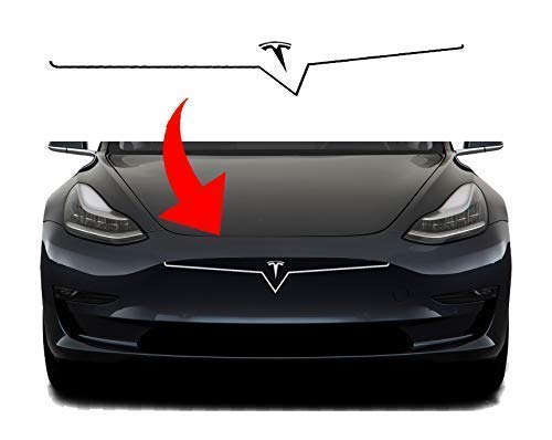Amazon.com: OUTLINE Tesla style grille bumper Decal sticker compatible ...