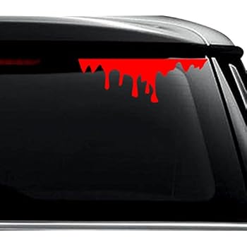 Amazon.com: DRIPPING RED BLOOD PAINT Vinyl Decal Sticker Two in One ...