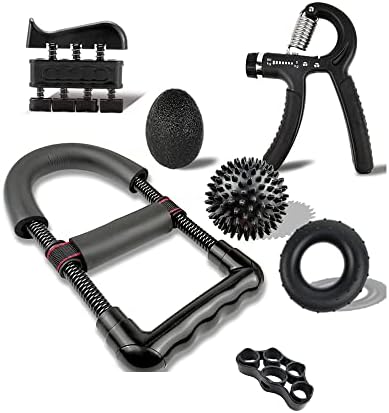 Amuer 7 Piece Hand Grip Strengthener Set, Forearm Gripper, Hand ...