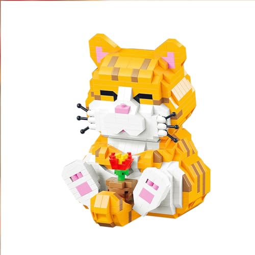 Pet Cute Orange Cat Building Sets, Micro Building Blocks Cats, Cute ...