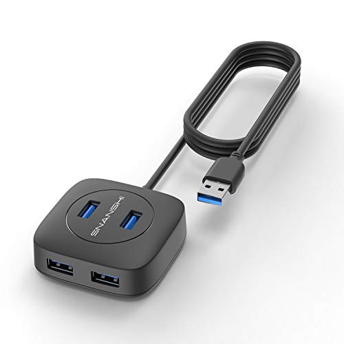 USB 3.0 Hub Long Cable 5ft - USB Extension Cable Multiple Port, SNANSHI ...