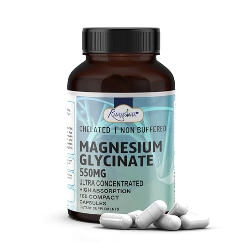 Magnesium Glycinate Capsules 550mg Magnesium glycinate Vegan Cellulose ...