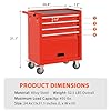Cobinery High Capacity Rolling Tool Chest with Drawers, 4-Drawers Heavy ...