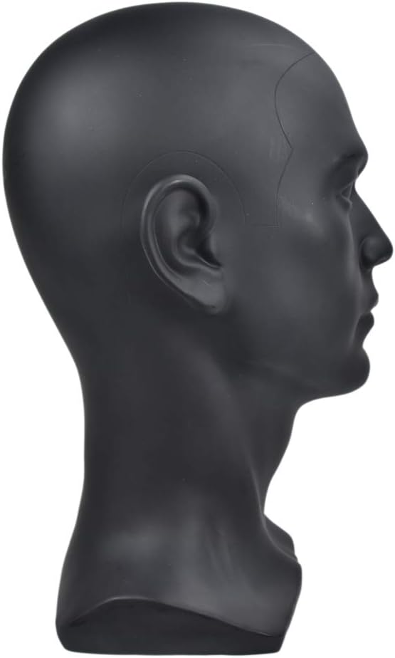 Plastic Men Mannequins Head Dummy Realistic Male Wig Mannequin Dummy ...