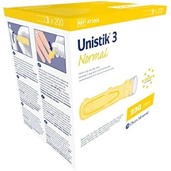 Amazon.com: Unistik 3 Extra Safety Lancets, 21G X 2.0mm, 200 Count ...