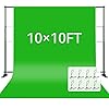 10x10 Ft Green Screen Background for Photography, Soft Pure Chromokey ...