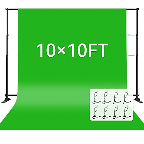 10x10 Ft Green Screen Background for Photography, Soft Pure Chromokey ...