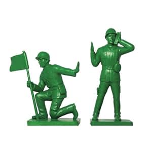 Amazon.com: Large Green Army Soldier Men Bookends, Set of 2: Home & Kitchen