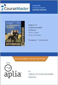 Amazon.com: Understandable Statistics: Concepts and Methods, Hybrid Edition (with Aplia General ...