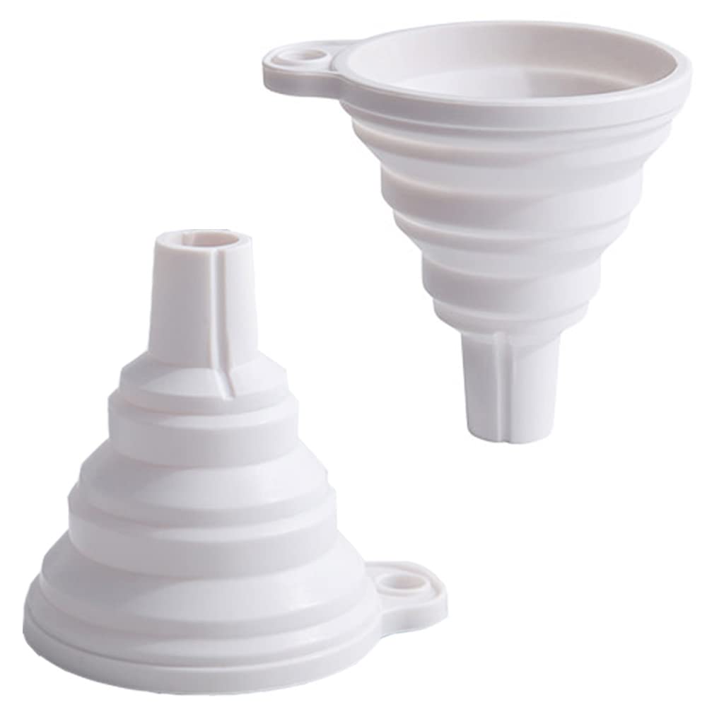 Mua Funnel (Set of 2 / White) Foldable Funnel Silica Gel Funnel Food ...