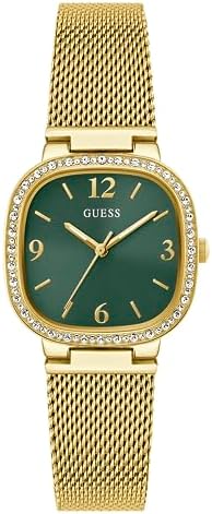 سعر GUESS Women's 32mm Watch - Gold Tone G-Link Green Dial Gold Tone ...
