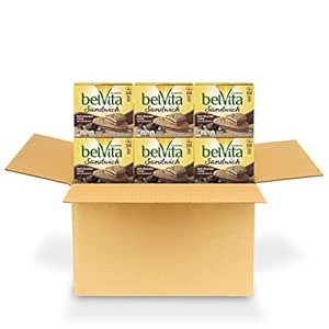 belVita Sandwich Dark Chocolate Creme Breakfast Biscuits, 6 Boxes of 5 ...