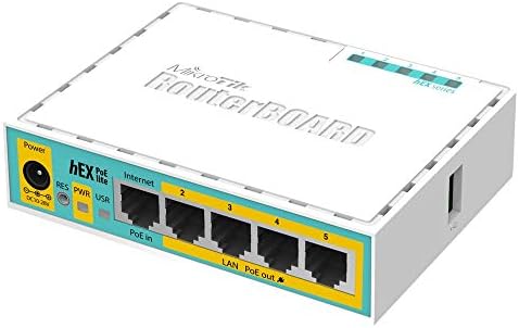 Mikrotik RouterBoard RB750UPr2 hEX PoE lite is a Small 5 Port Router, 1 ...