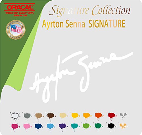 Buy Ayrton Senna Signature Vinyl Sticker Decal F1 Race Car Honda Race ...