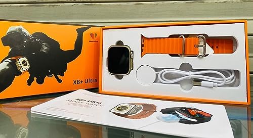 X8+ Ultra PLUS Smart Watch (49mm) Space Aluminum Case With orange ...
