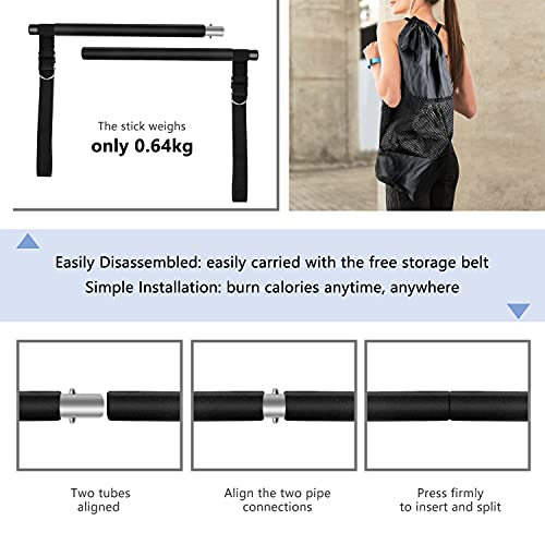 Drafitorts 10 Resistance Bands with Pilates Bar Kit for Muscle Toning ...