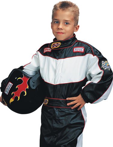 Amazon.com: Large Child's Deluxe Race Car Driver Costume (For Ages 9-10 ...