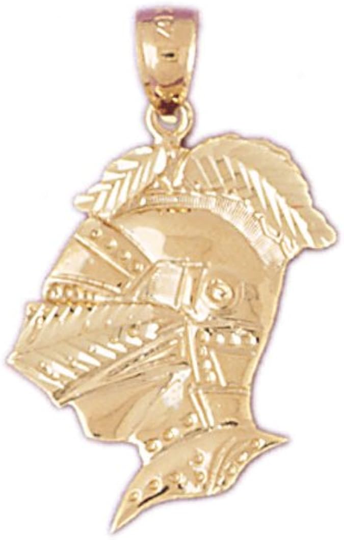 Amazon.com: 14k Yellow Gold Knight Pendant: Jewelry