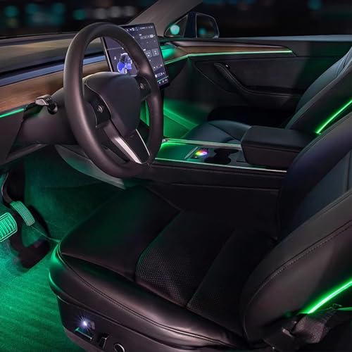Laser Carving Ambient Light for Tesla Model Y 2020-2024 128RGB Interior ...