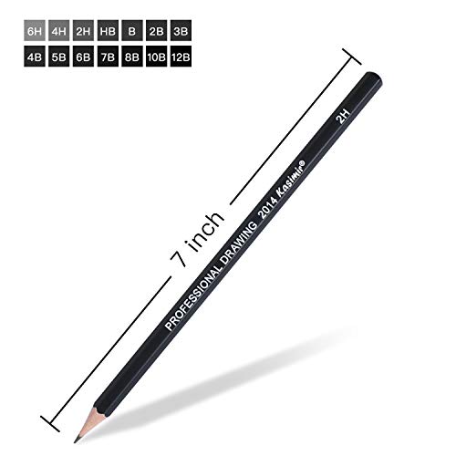 Professional Drawing Sketching Pencil Set - 14 Pieces Drawing Pencils ...