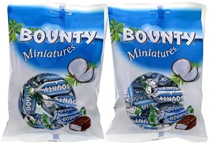 سعر Bounty Miniatures Chocolate 2 Pack 150 g, 0.3 kilograms 2.0 count ...