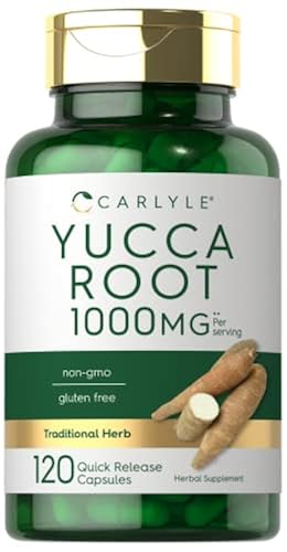 Yucca Root Capsules 1000mg | 120 Count | Non GMO and Gluten Free ...