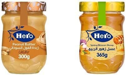 سعر Hero Peanut Butter - 300 gm & Hero Honey Spring Blossom-365 g ...