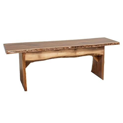 Solid Wood Slab Bench Live Edge Entryway Bench LaBesaya