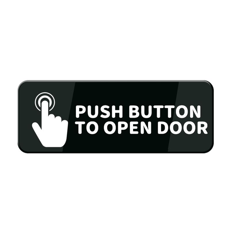 Mua Push Button To Open Door Sign For House Door, Easy To Mount Plastic ...