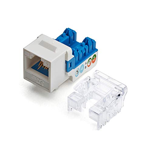 trueCABLE Cat6 Keystone Jack, Unshielded (UTP), 90 Degree Punch-Down, PoE++ (4PPoE) 100W, UL ...