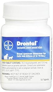 Amazon.com : Bayer Drontal Broad Spectrum Dewormer, 50 Tablets : Pet ...