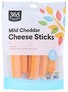 365 Whole Foods Market, Mild Cheddar Cheese Sticks, 6 pack, 6 oz ...