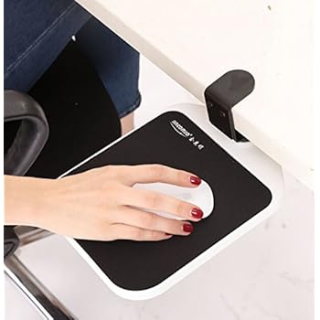 Amazon.com : Clamp on Mouse Platform Under Desk Shelf Rotating 360 ...