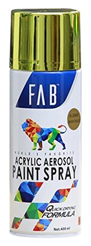 FAB Aerosol Spray Paint (400 ml, 3049-Bright Gold): Amazon.in: Car ...