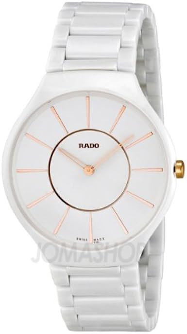 Rado Rado Verdadero Blanco Dial Cerámica Damas Reloj R27957102: Amazon ...