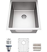 TORVA 18-Inch Drop-in Kitchen Sink, 16 Gauge Stainless Steel Topmount ...