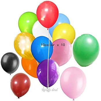 Amazon.com: Treasures Gifted Rainbow Balloons Birthday Party in 12 Inch ...