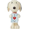Amazon.com: Enesco Peanuts by Jim Shore Collection Snoopy Holding I Love You Sign Miniature ...