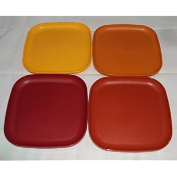 Amazon.com | Vintage Tupperware 8 Inch Square Luncheon Plates in ...