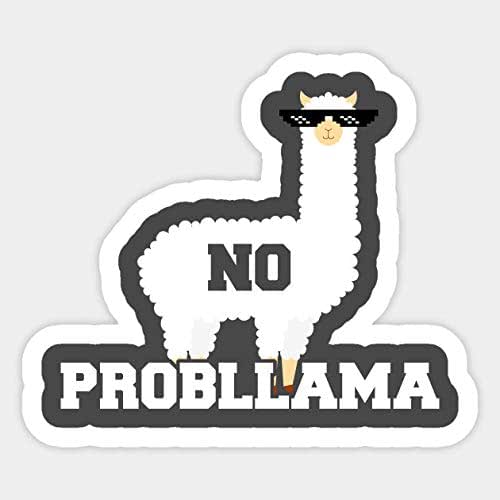 Amazon.com: No Problem Funny Pun Llama Quote Vinyl Sticker : Handmade ...