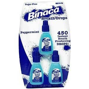 Amazon.com : Binaca Breath Drops, Peppermint, 3 ea : Fresh Breath Drops ...